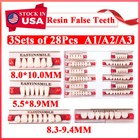 84/96Pc Full Set A1/A2/A3 Dental Acrylic Resin Denture Teeth Set Upper ...