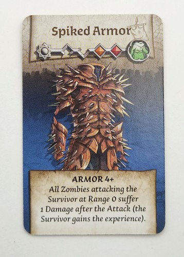 Spiked Armor Vault Equipment Card Green Horde Box Zombicide Black ...
