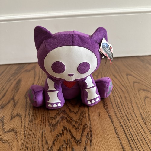 Skelanimals 7" Plush Kit The Cat Collectible Sitting Stuffed Purple Toy ...