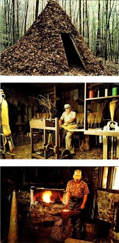 3~Postcards Maryland CATOCTIN MOUNTAIN PARK Collier's Hut~Broom Maker ...