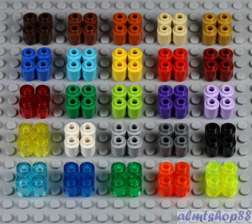 LEGO - 1x1 Round Bricks - PICK YOUR COLORS - Cylinder Tubes Cones 3062 ...