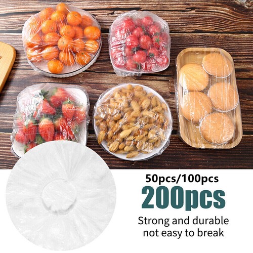 100/200pcs Fresh Keeping Bags Reusable Elastic Food Storage Covers ...