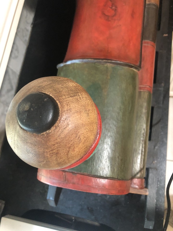 Vintage-Hand-carved heavy Child's Wooden ride-on ride-on Rocking Train ...