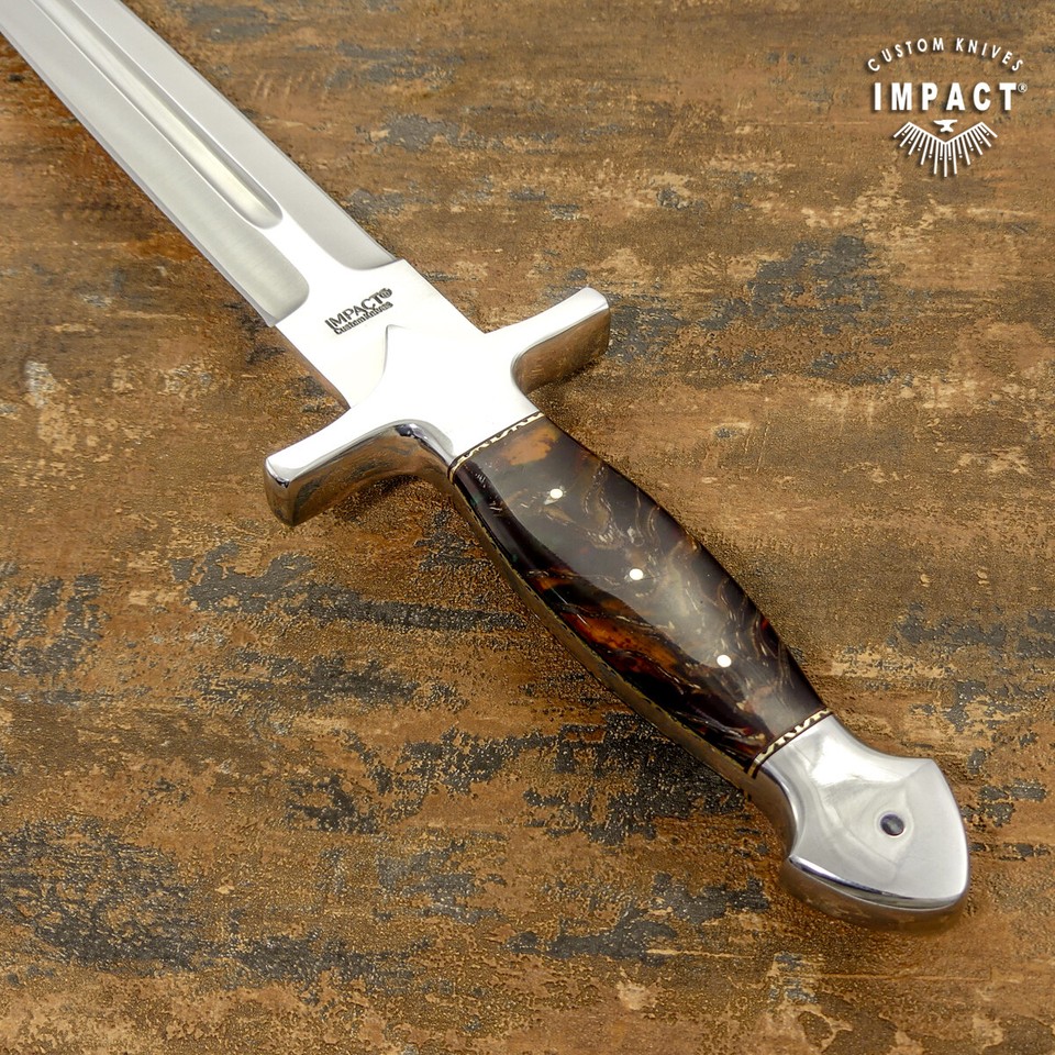 IMPACT CUTLERY RARE CUSTOM D2 FULL TANG FULLER 26.70 "DAGGER KNIFE ...