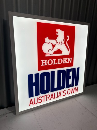 HOLDEN GMH SIGN LIGHT UP PREMIUM FLAT HANGING SIGN LIGHT LED 600 X 600 ...
