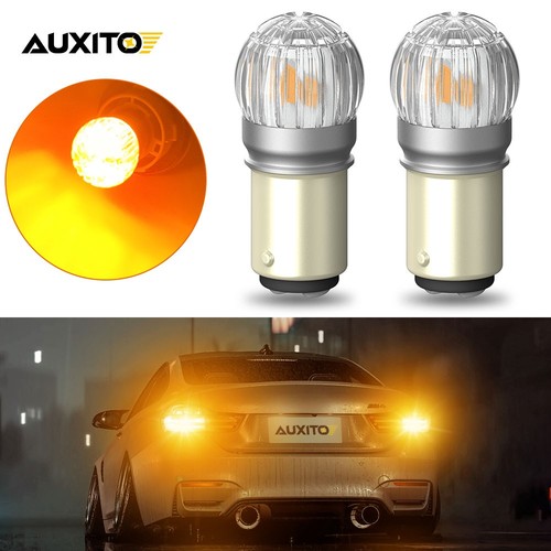 2pcs 1157 LED Yellow Amber Turn Signal Parking DRL High Power Light ...