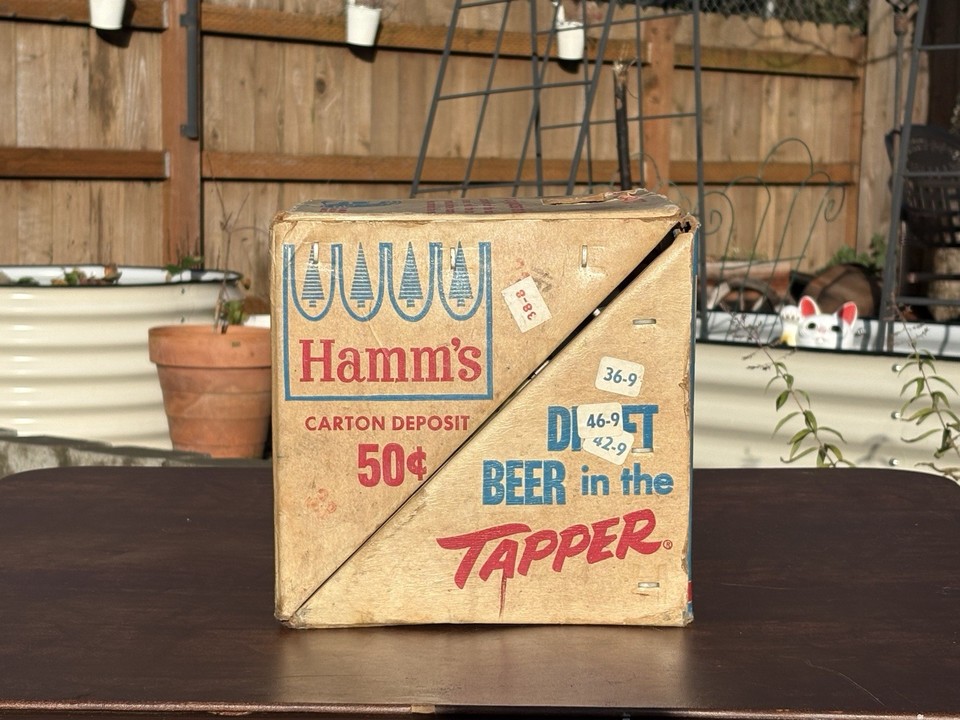 Vintage 1960's Hamm's Tapper Draft Beer Mini Keg 2 1/4 gallons w/ Box ...