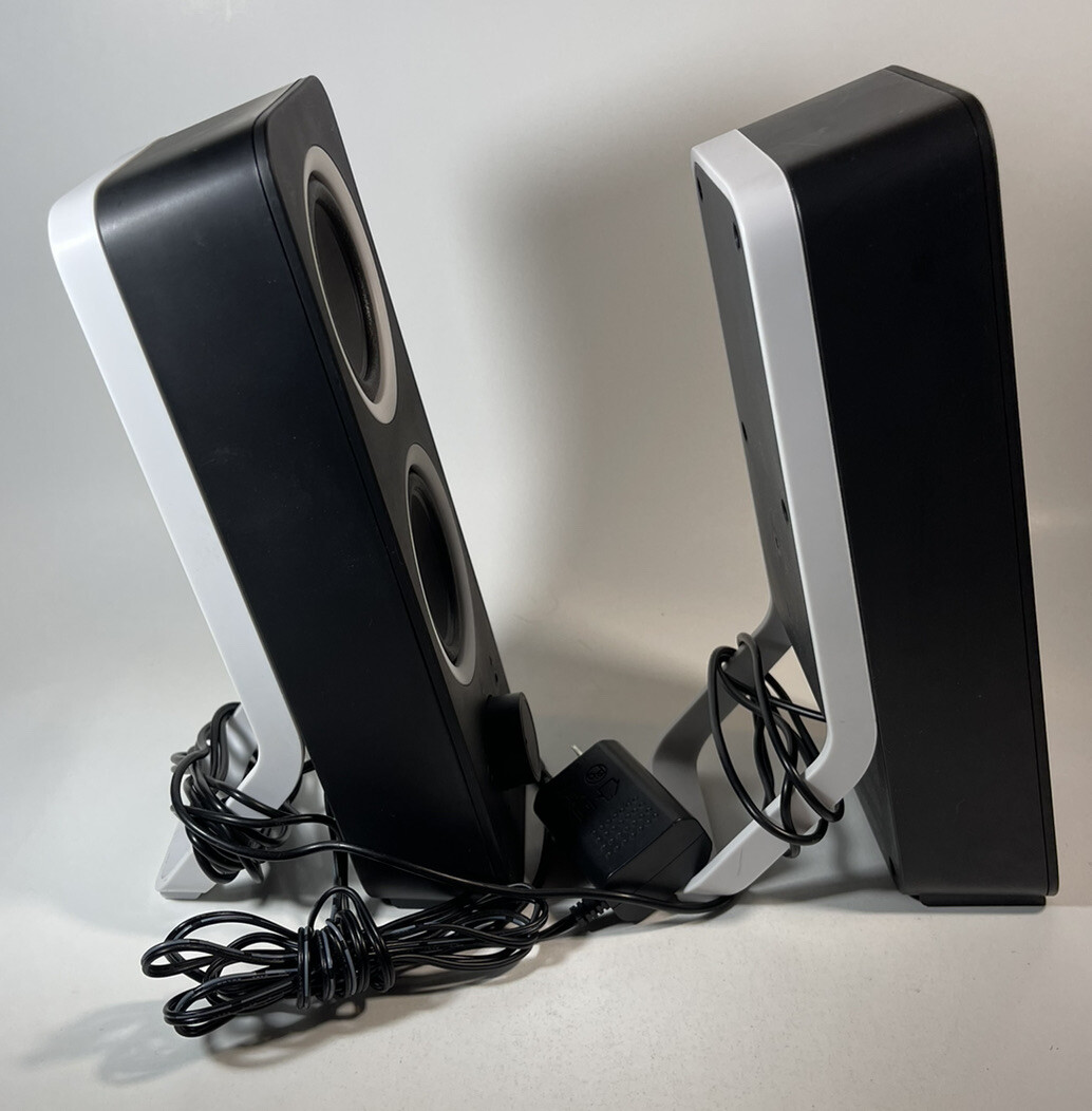 Logitech Z200 10W Multimedia Speakers, Pair - Black COMPLETE TESTED W ...