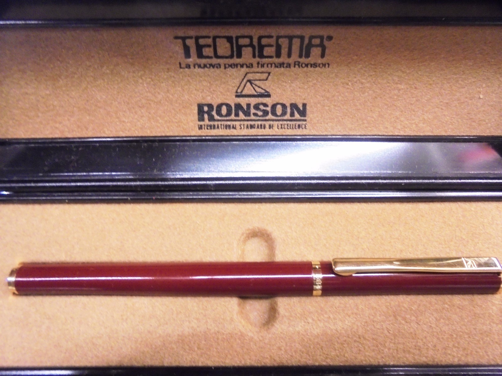 Penna stilografica RONSON lacca bordeaux | anni 70/80 Nuova | Fountain ...