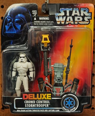 New Kenner Star Wars Deluxe Crowd Control Stormtrooper Action figure ...