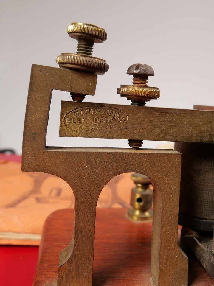 ANTIQUE MANHATTAN TELEGRAPH KEY & SOUNDER TELEGRAPHY MACHINE WITH ...