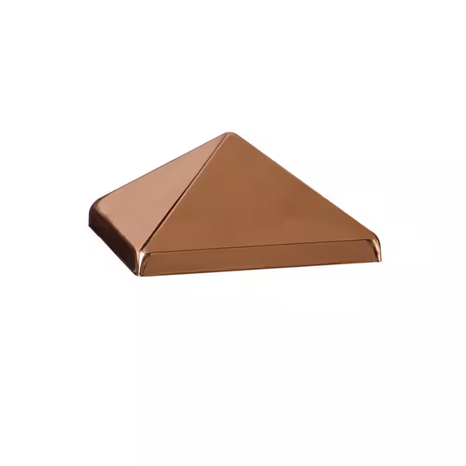 Copper Fence Post Caps 4x4 - Pyramid Point Design for Durability and ...
