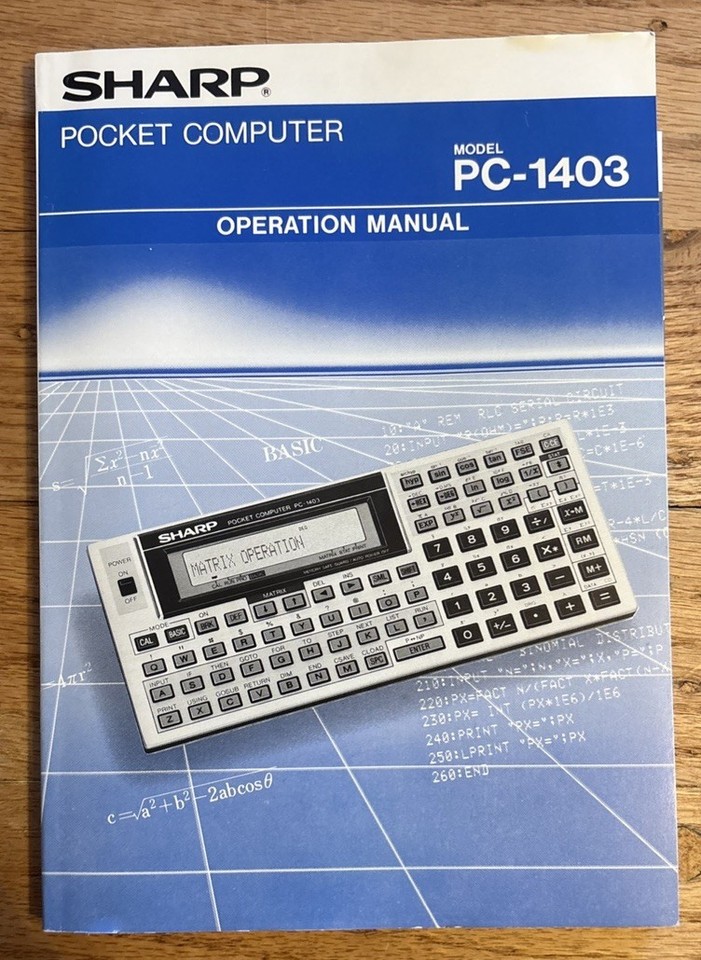 SHARP PC-1403H pocket computer 32 KB very good condition- Works | eBay
