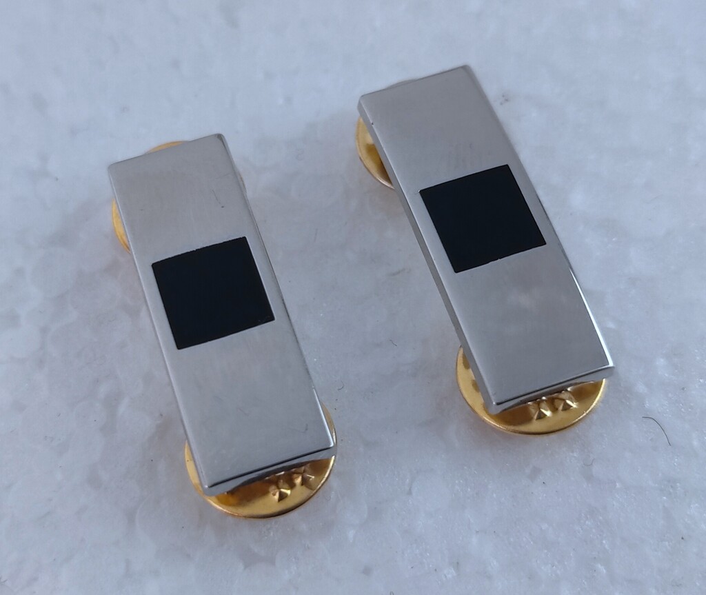 PAIR US ARMY CHIEF WARRANT OFFICER 1 (CW1) BRITE PIN ON RANK BADGE ...