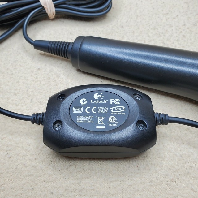 Logitech Konami USB Microphone A-0060a Ps2 Ps3 Xbox 360 Wii Apple Mac ...