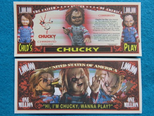 4 Bills: CHUCKY, Scarry Movie Kid ... Wanna Play? $1,000,000 One ...