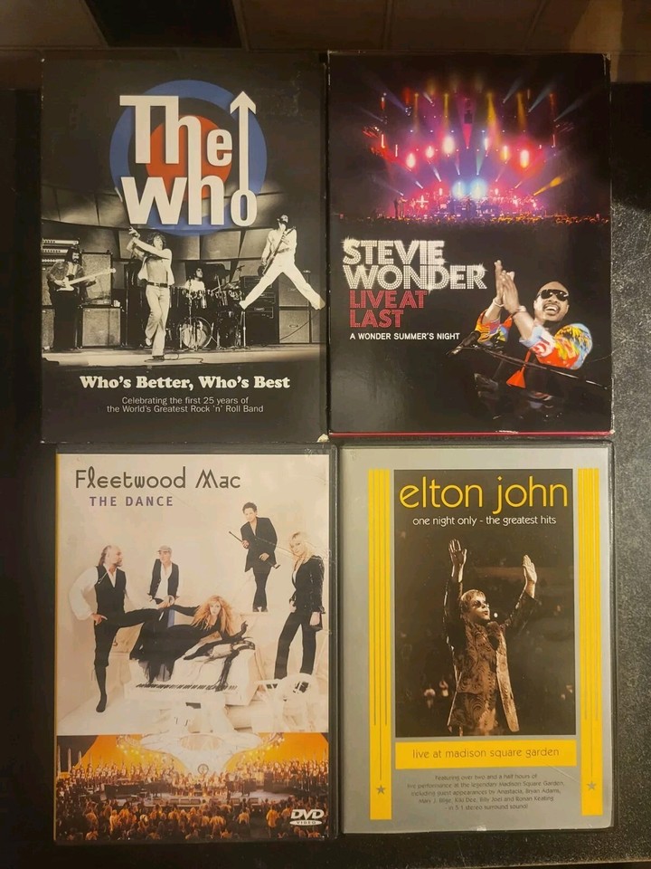 Lot Of 33 Music Dvds Concerts Videos Live Great Variety Good Condition ...