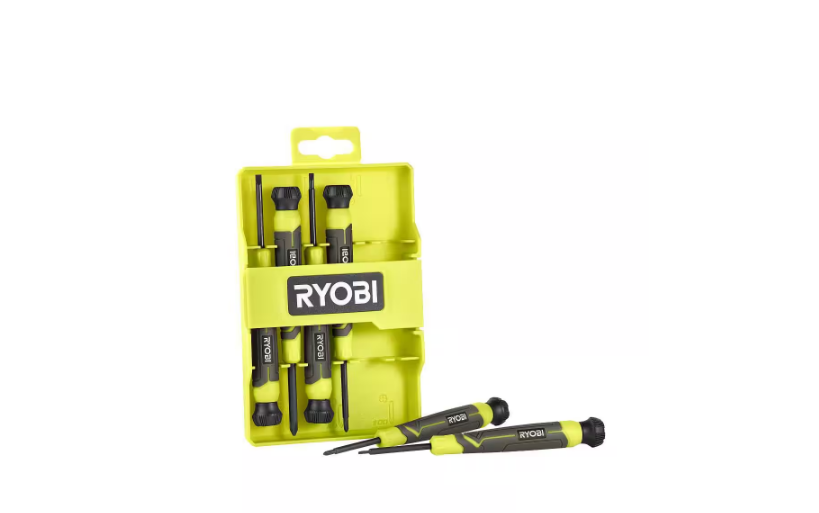 6-piece Precision Screwdriver Set With Cushion Grip Handles | Ryobi Kit ...