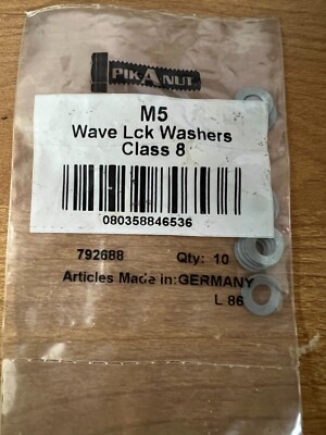 Pack Of 10 M5 Wave Lock Washers Class 8 Made In Germany | eBay