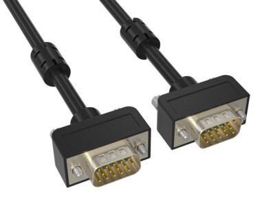 Slim SVGA HD15 Male to Male Monitor Cable -3ft / 6ft / 10ft / 15ft ...