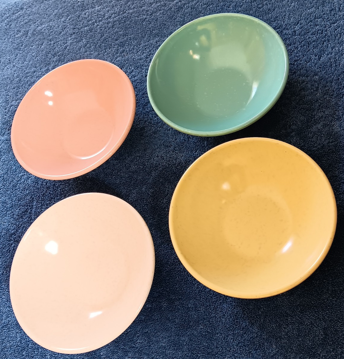VTG Imperial Ware TX USA Speckle Melmac ICE CREAM 5.25" Bowls Set 4 | eBay