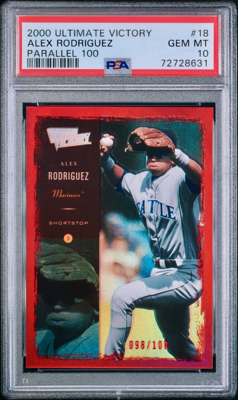 Alex Rodriguez 2000 Ultimate Victory Collection Red Parallel /100 PSA ...