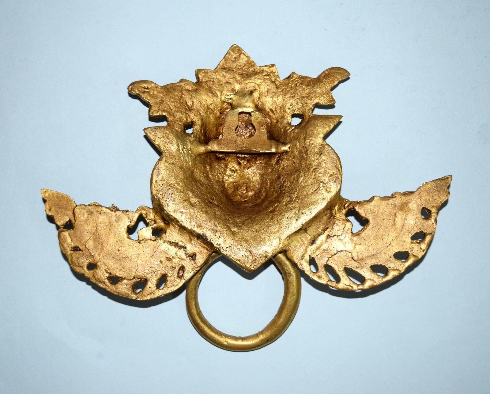 Brass Yali Knocker Creature Face Design Mythology Theme Outdoor Bell ...