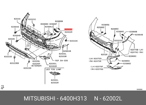 Genuine OE Bracket Plastic 6400H313 For Mitsubishi 6400-H313 | eBay.de