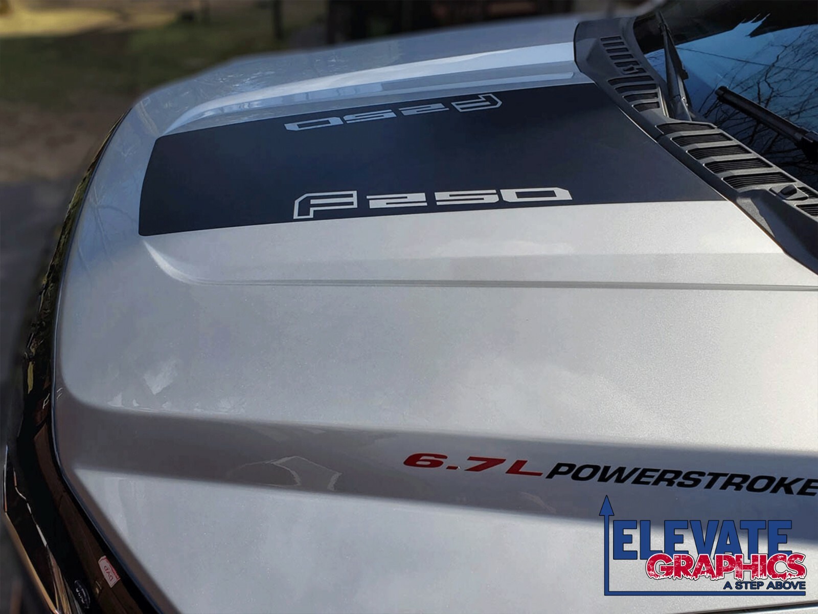 Fits Ford F350 And F250 Center Hood Graphics 3M Vinyl Stripes Decals ...