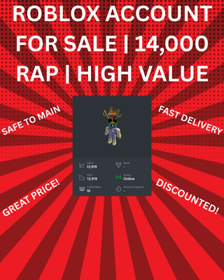 🔥 ROBLOX ACCOUNT FOR SALE | 14,000 RAP | HIGH VALUE 🔥 | eBay