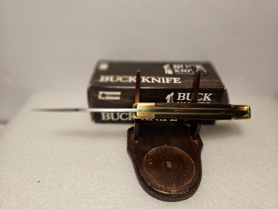 VINTAGE BUCK USA 110 HUNTER FOLDING HUNTER LOCK BACK KNIFE W/ORIGINAL ...