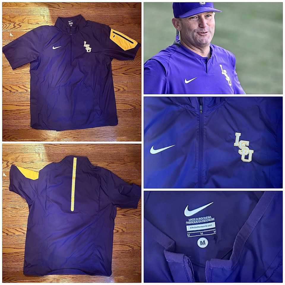 LSU Tigers Baseball Team Issued Game Batting Coaches Jacket Short ...