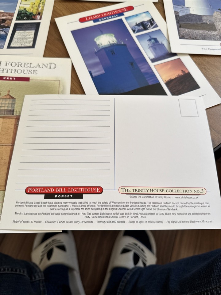 Trinity House Lighthouse Postcards Lot – Portland Bill, Lizard, Start ...