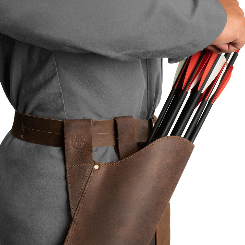 Leather Hip Quiver for Arrows, Hunting Quiver Arrow Holder, Archery ...