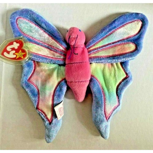 1999 ty beanie baby "flutter" retired tie-dye butterfly bb3 | eBay