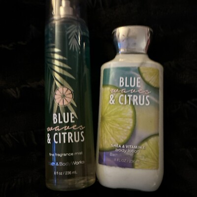 NEW! 2 pc Bath & Body Works BLUE WAVES & CITRUS lotion and fragrance ...