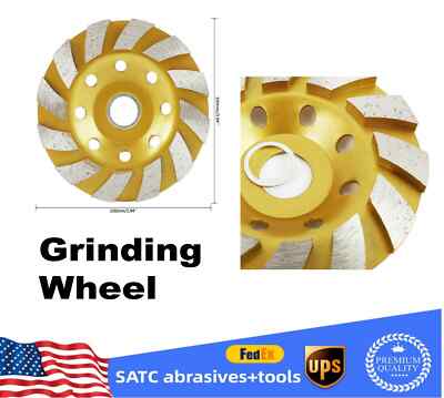 SATC 4in Diamond Segment Grinding Wheel Disc Grinder Cup Concrete Stone ...