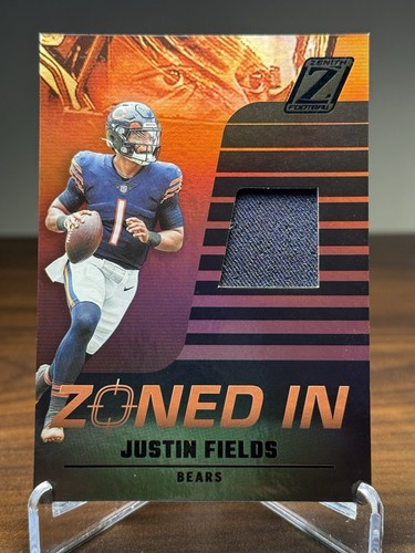 2022 Zenith Zoned In Justin Fields MEM #ZI-6 Chicago Bears | eBay