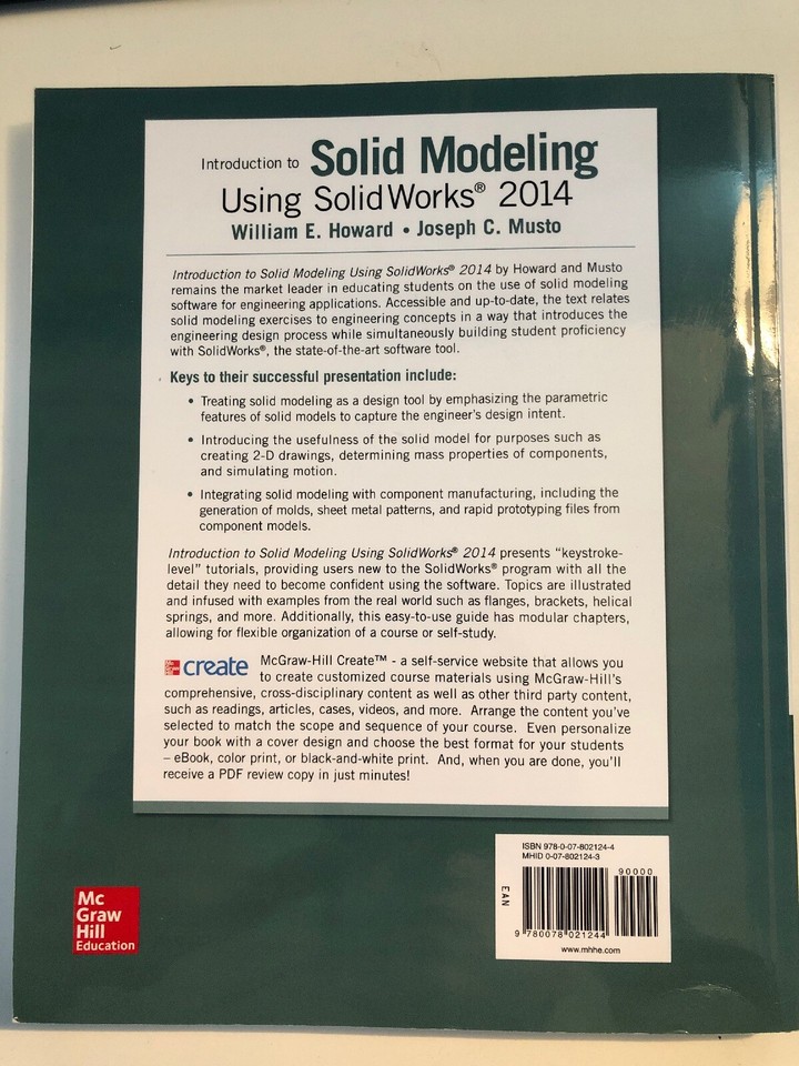Introduction to Solid Modeling Using SolidWorks 2014 by William Howard ...