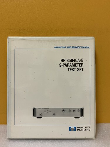 HP 85046-90001 85046A 85046B S-Parameter Test Set Operating and Service ...
