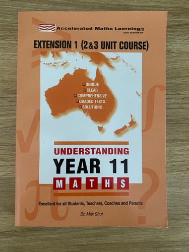 Understanding Year 11 Extension 1 Maths Textbook | FREE SHIPPING ...