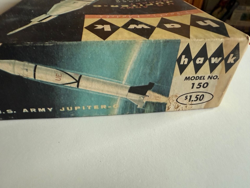 Vintage. Hawk models. Jupiter C Rocket with Explorer. Historic Kit from ...