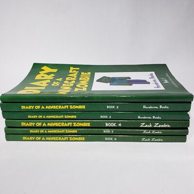 Lot of 6 Diary of a Minecraft Zombie PB Books 1-6 Zack Zombie ...