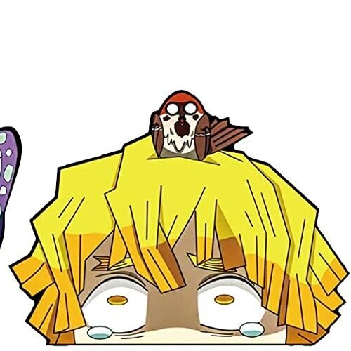 Demon Slayer Zenitsu Agatsuma Anime Peeker Car Decal Sticker 4.25" H x5 ...