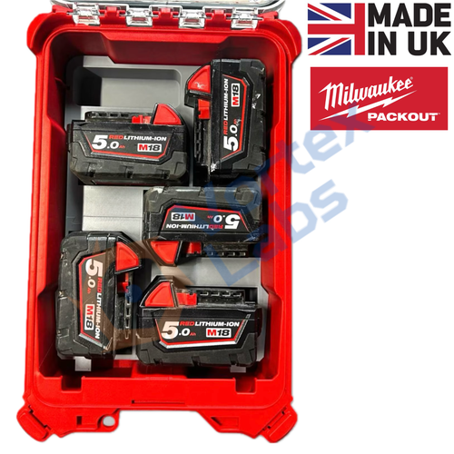 Milwaukee Packout Insert x5 M18 Battery Storage Organiser Box Tray | eBay