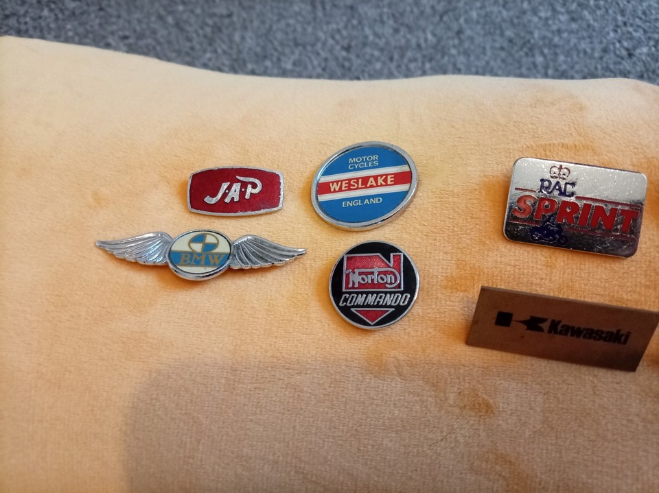 Collection Of 10 Vintage Motorcycle Pin Badges. Metal, Enamel. | eBay UK