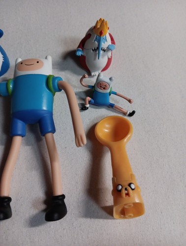 6x Adventure Time Figure Lot Jake Finn 5" Bendable Ice King LSP Cartoon ...