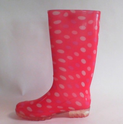 Briers Ladies Wellington Boots - Pink - White and Purple Polka Dots ...