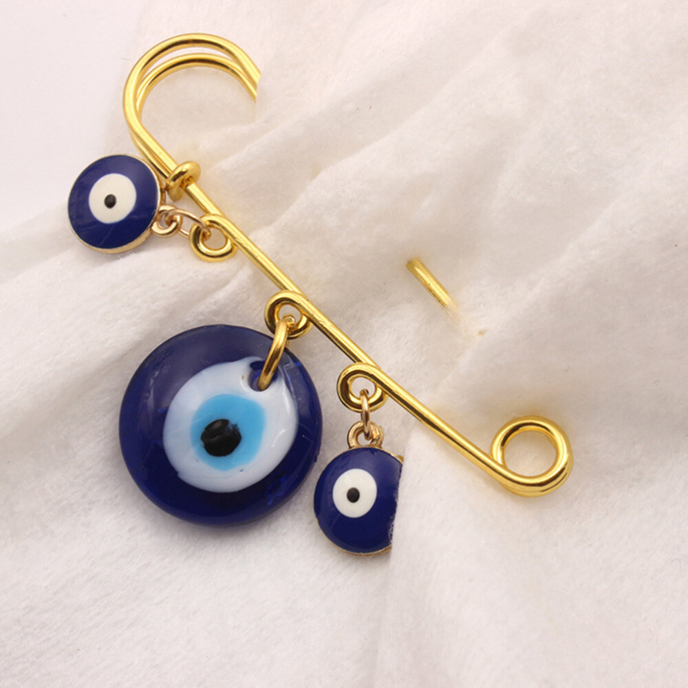 Blue Angel Pin Brooches - Turkish Evil Eye Charm - Perfect for Baby | eBay