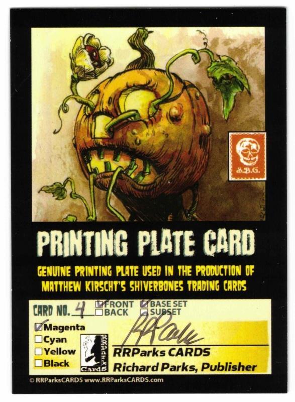 Shiverbones Magenta Printing Plate Card #4 Front Base Card. RRParks ...